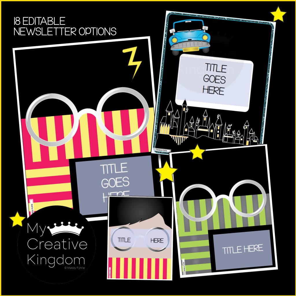 EDITABLE PDF Wizard Class Theme Mega Bundle - My Creative Kingdom