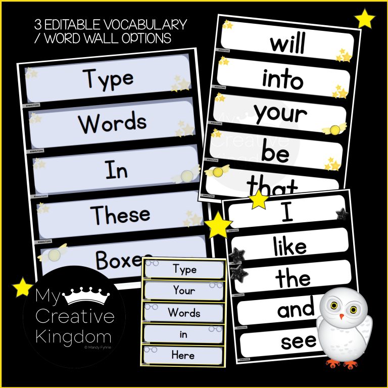 EDITABLE PDF Wizard Class Theme Mega Bundle - My Creative Kingdom