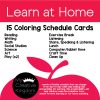 Coloring Schedule Cards - Learn from Home Distance Learning - My ...