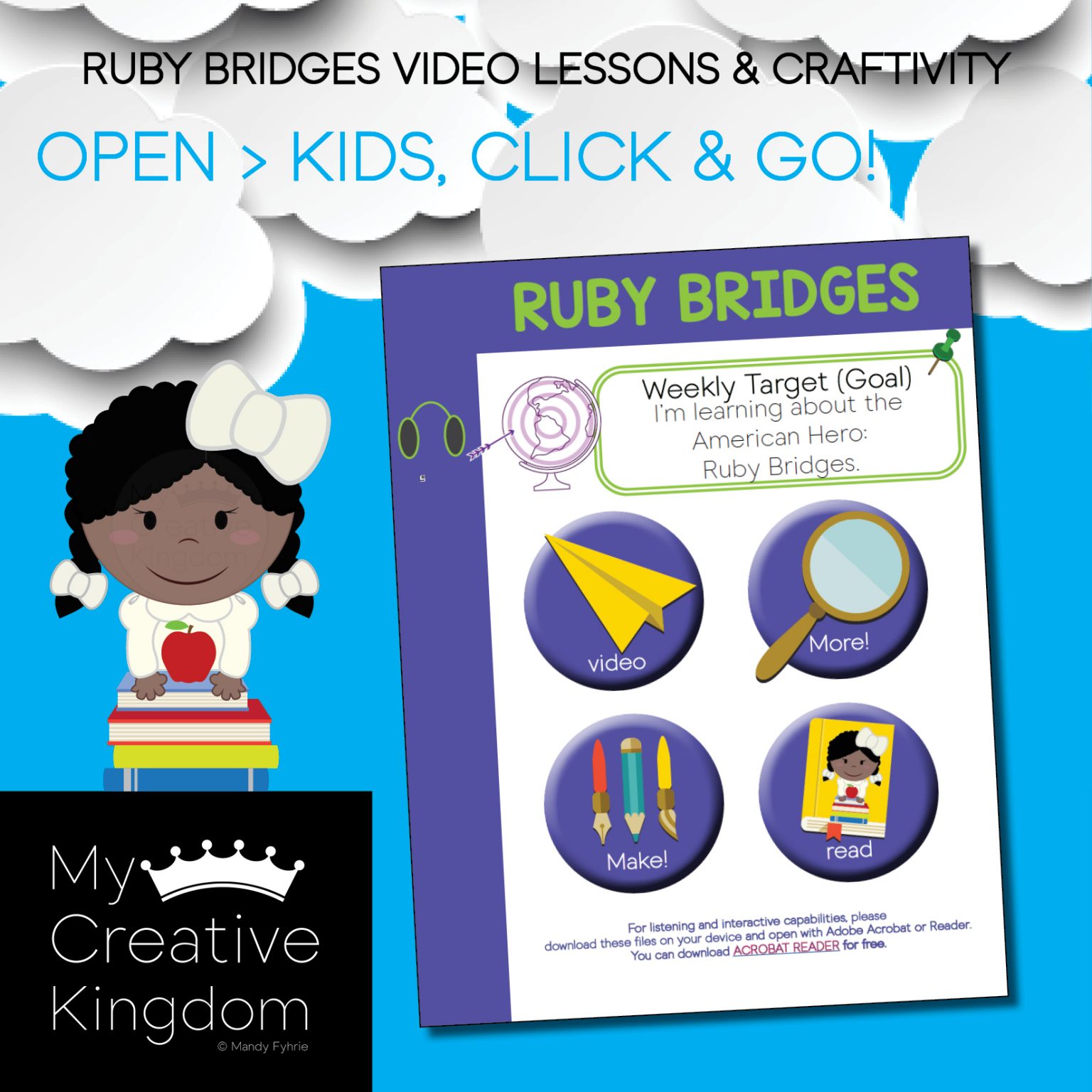 Ruby Bridges Black History Craftivity & Lesson Videos for Distance ...