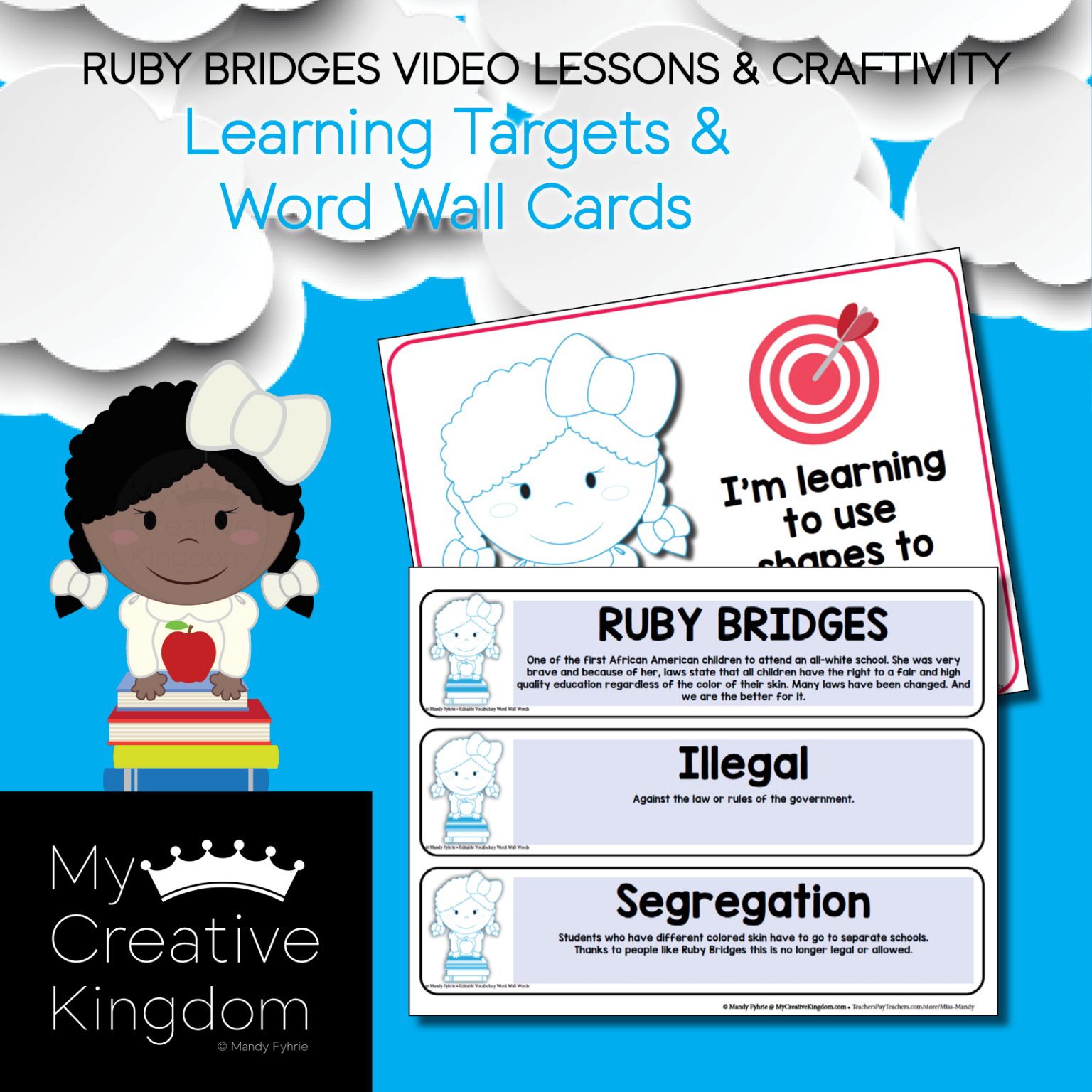Ruby Bridges Black History Craftivity & Lesson Videos for Distance ...